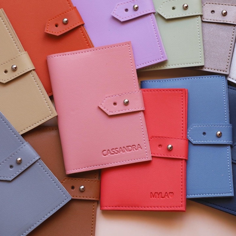 [FREE ENGRAVING] Personalized Leather Passport & Passbook Holder - # ...