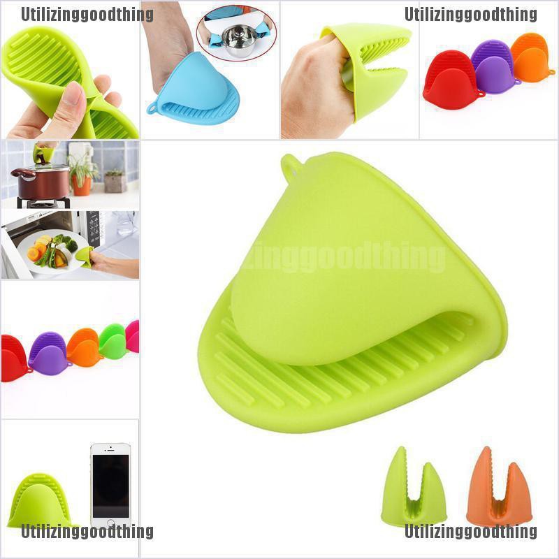 Utilizinggood Kitchen Heat Resistant Silicone Glove Grip Oven Pot ...