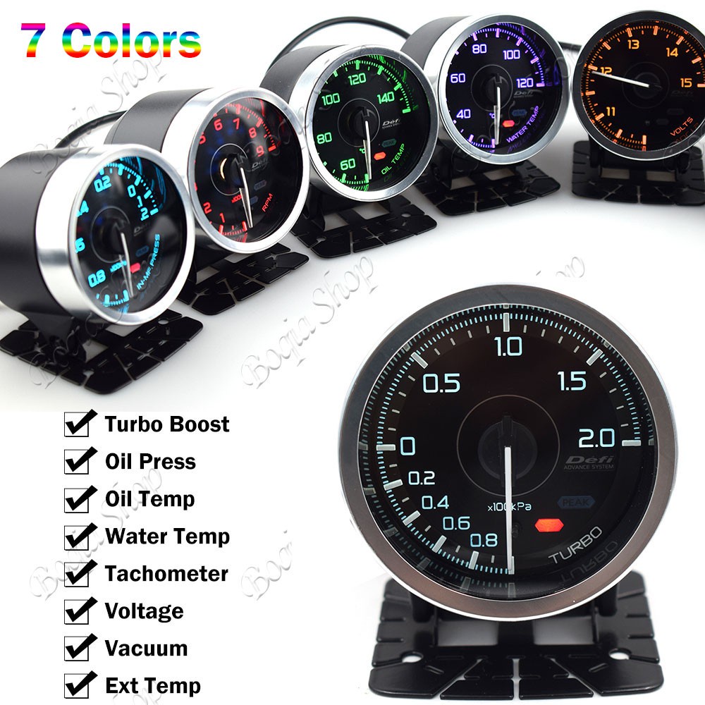 DEFI Meter 2.5inch 7 Colors Defi Advance A1 Gauge Water Temp Oil Pressure Turbo Boost Vacuum ...