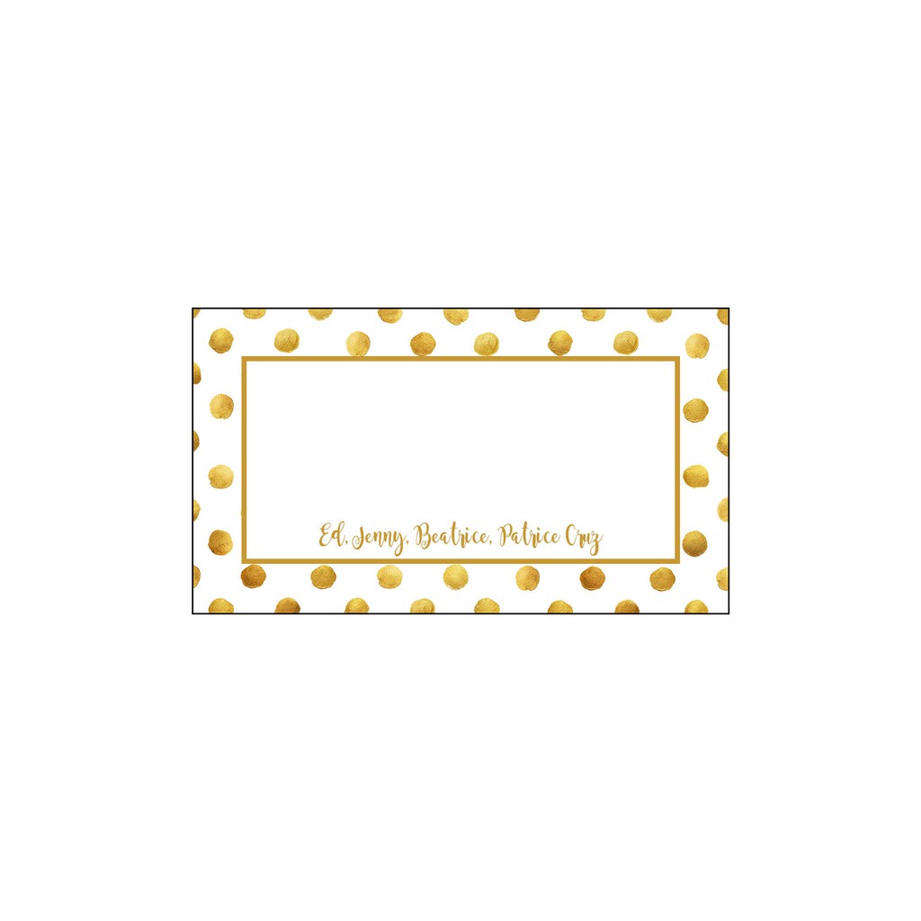Personalized Gift Tags / Sticker Tags - Gold Drawn Polka | Shopee ...