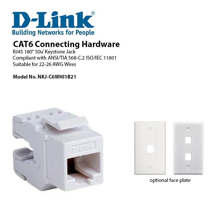 io Keystone jack RJ45 DLINK | Shopee Philippines