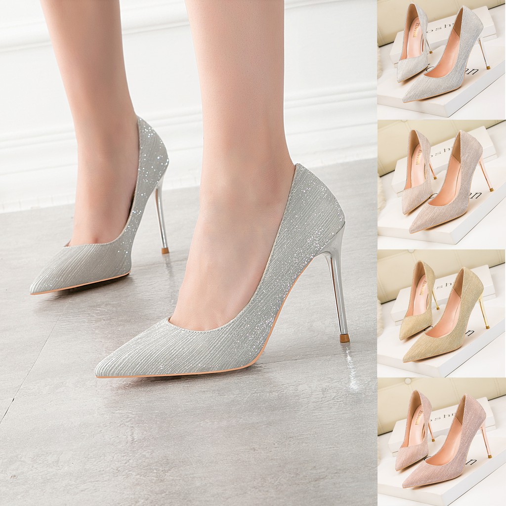 Elegant Pointed High Heels Comfort Women Single Shoes | Shopee Philippines