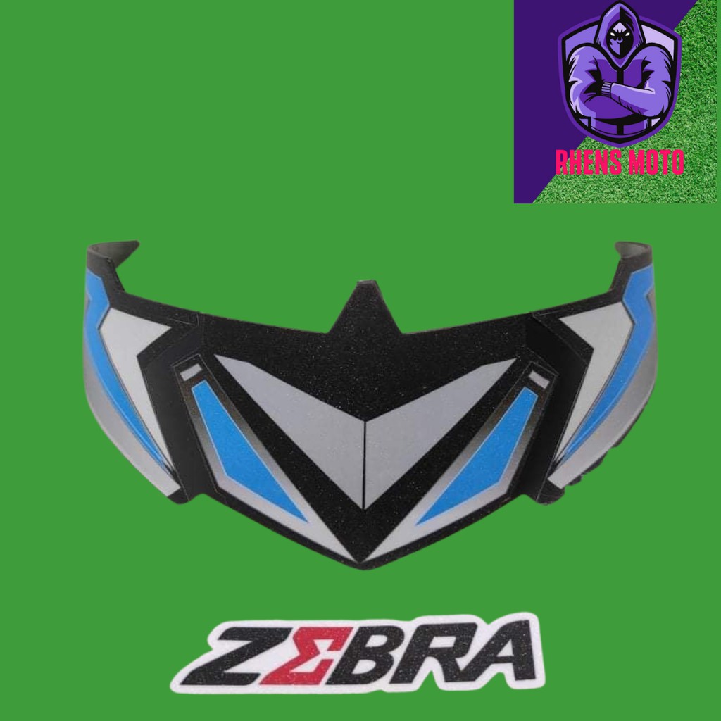 Spoiler for ZEBRA helmets universal type Note:-Free ZEBRA logo sticker ...