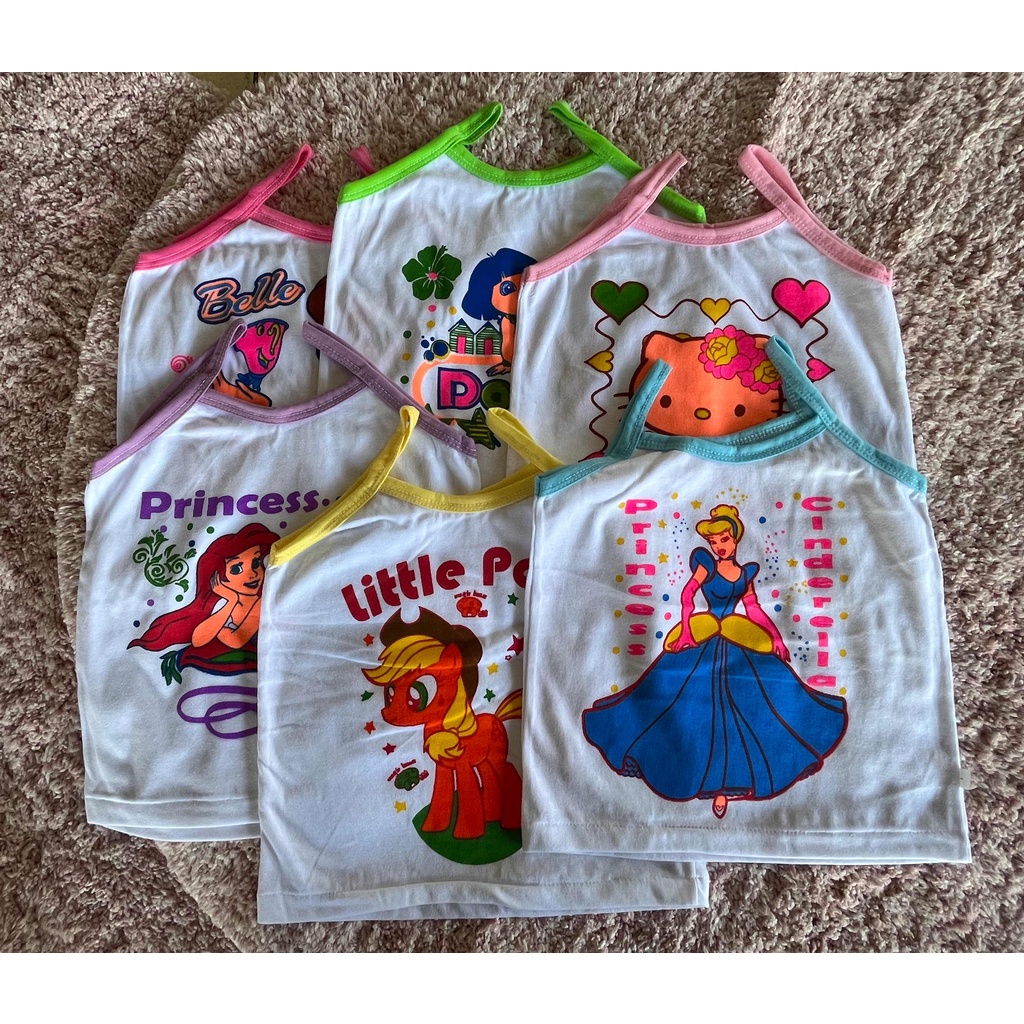 Spaghetti White Sando for Girls (Cartoon Characters) | Shopee Philippines