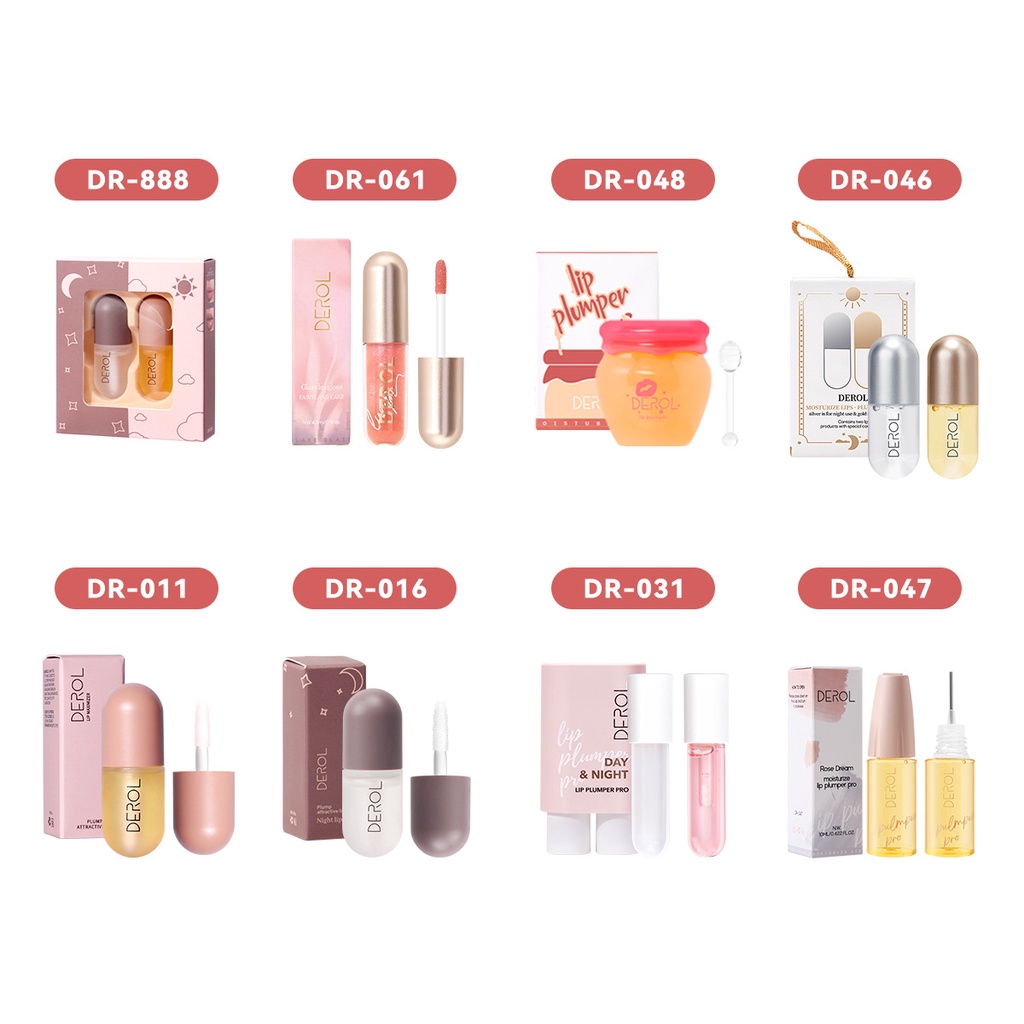 DEROL Lip Plumper Lip Gloss Fuller Hydrated Beauty Lips Enhancer ...