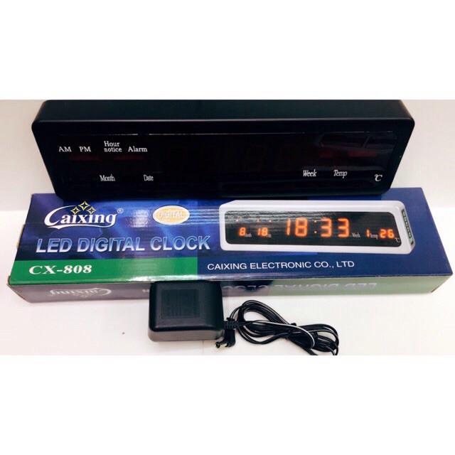 Caixing CX-808 Electronic LED Digital Clock | Shopee Philippines