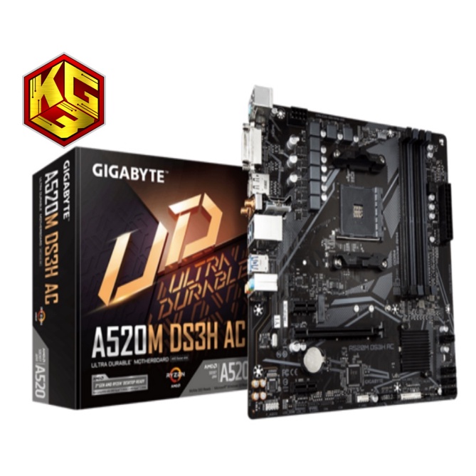 Gigabyte A520M DS3H AC DDR4 - AMD A520 Chipset, Micro ATX Motherboard ...