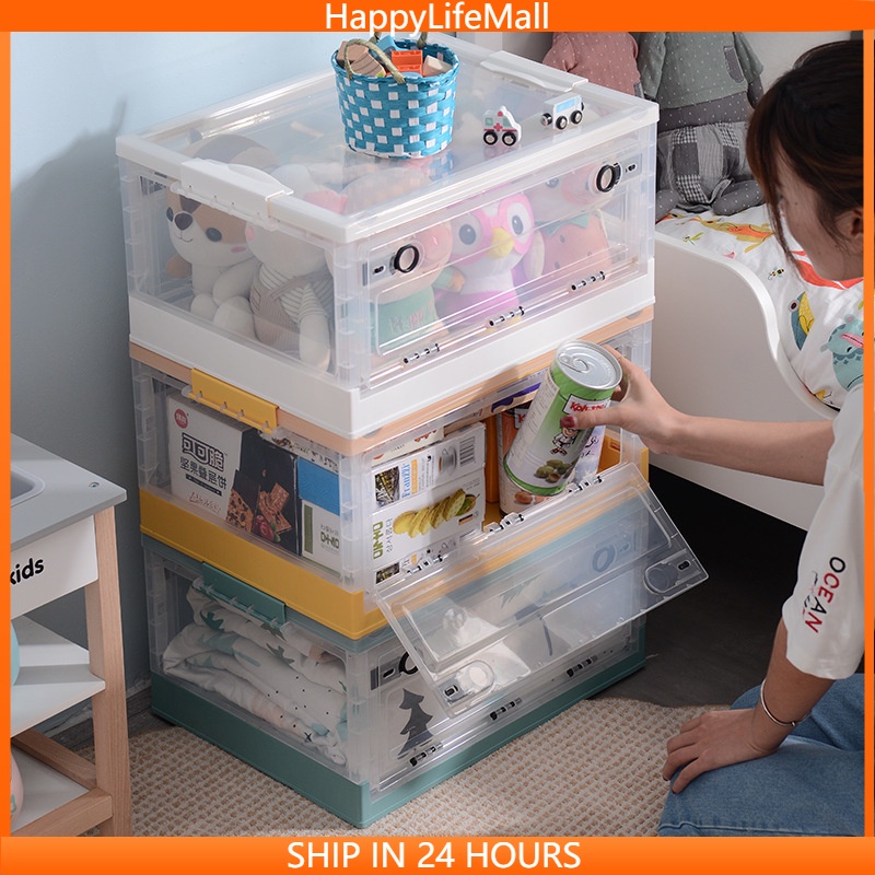 [Local Stock]Transparent Foldable storage box waterproof plastic box ...