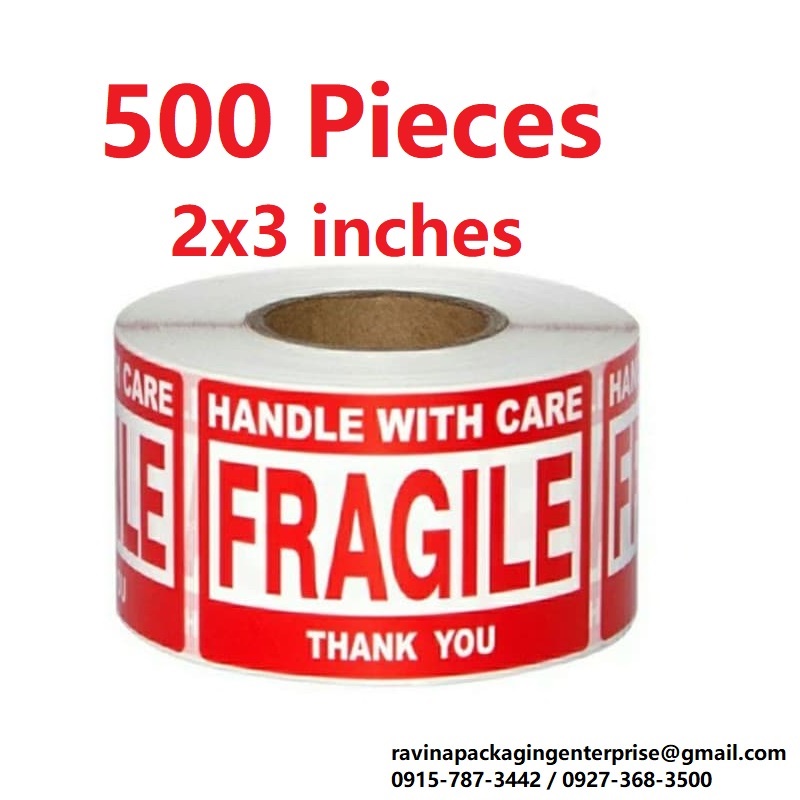 Fragile Sticker (2''x3'' - 500 Sheets) | Shopee Philippines