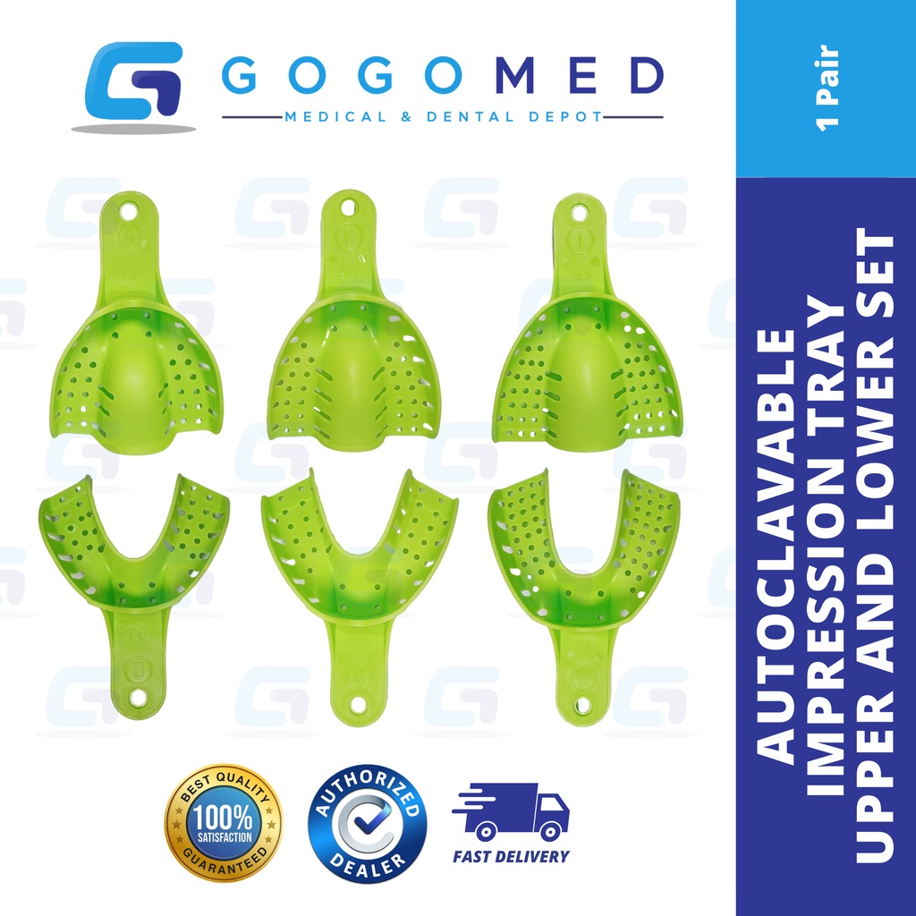 Autoclavable Impression Tray Upper and Lower Set 1 Pair | Shopee ...