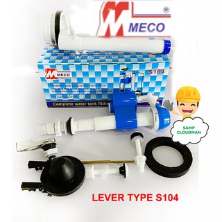 Meco Universal Tank Fittings Replacement Lever Push Button SET Toilet ...