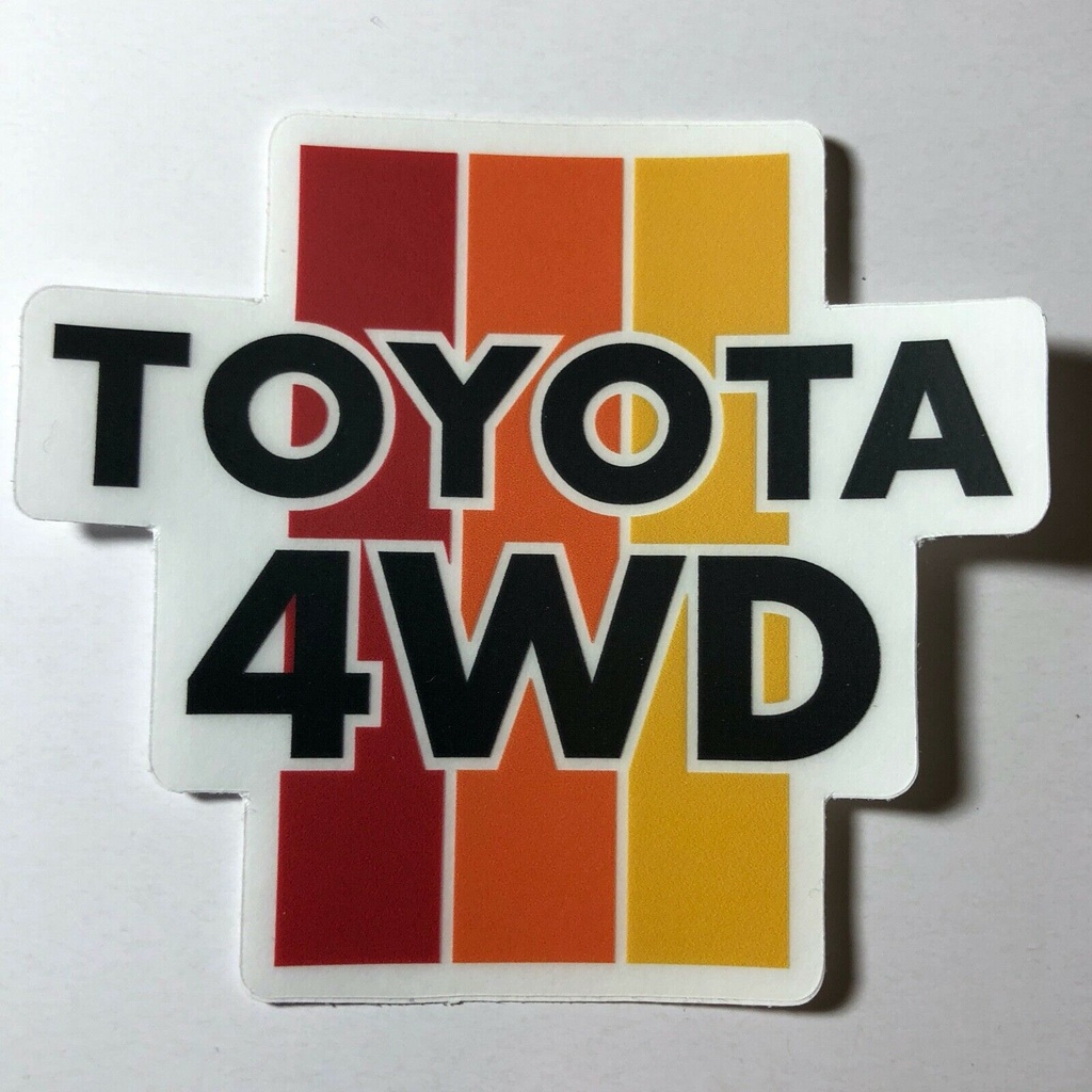 Vintage TOYOTA Racing Stripes Sticker Decal 4X4 4WD SR5 Tundra Tacoma ...