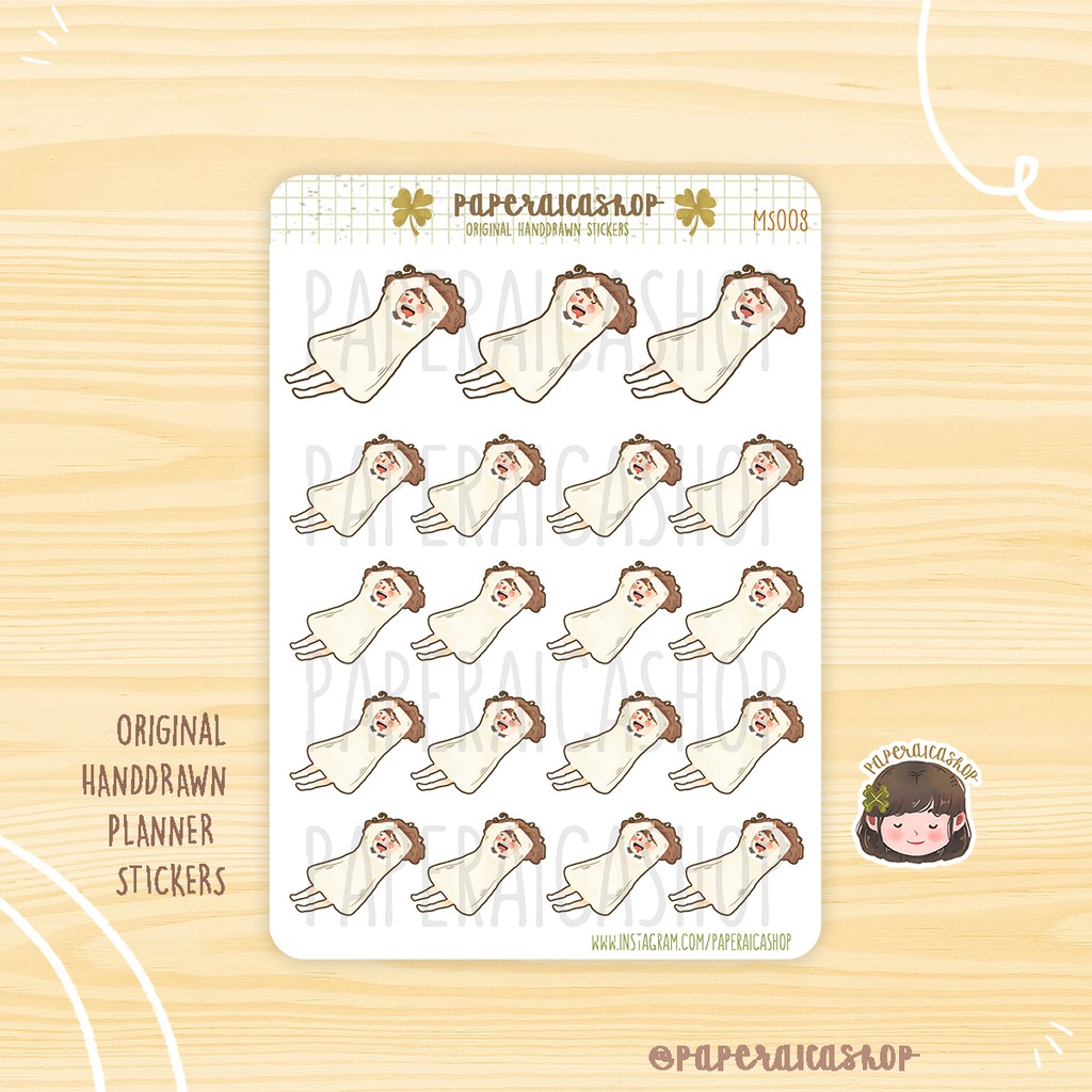 Cute Sleeping Stickers, Sleep Stickers, Night Stickers, Bed Stickers ...