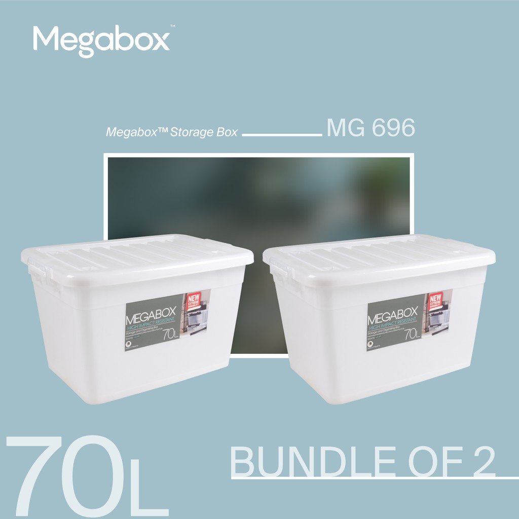 Megabox MG 696 70L Storage Box (Bundle of 2) | Shopee Philippines