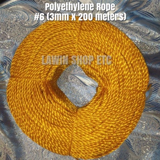 Rope #6 (3mm x 200 meters) Polyethylene Rope / Tali / Lubid / Pisi ...