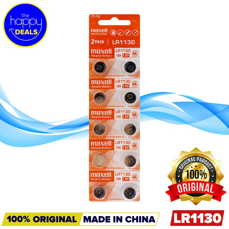 Maxell Alkaline Battery LR1130 Pack of 10 | Shopee Philippines