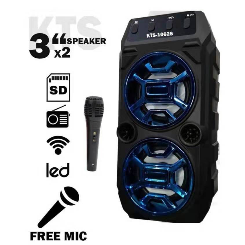 DOUBLE SPEAKER MINI WIRELESS BLUETOOTH SPEAKER WITH FREE WIRED ...