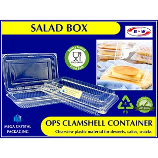 [ 50 Pcs. ] Clamshell Container OPS LO2H Siomai / Sushi Small Box CLEAR ...