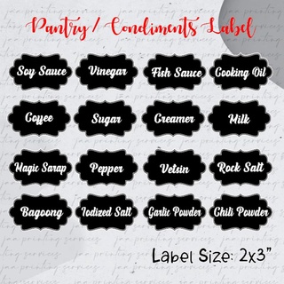Sticker Labels for Condiments / Pantry | Shopee Philippines