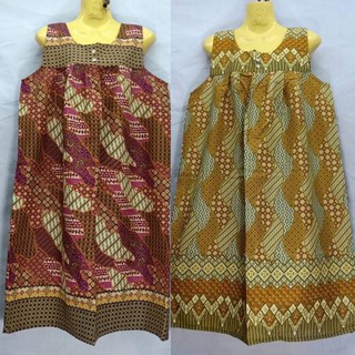 LARGE Jakarta Cotton Batik Sleeveless Duster Dress Summer Pambahay ...