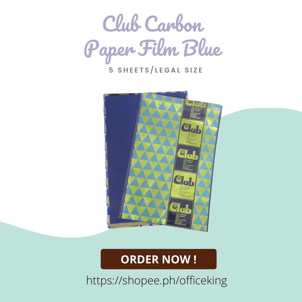 Club International Film Carbon Paper Long Blue 5 sheets | Shopee ...