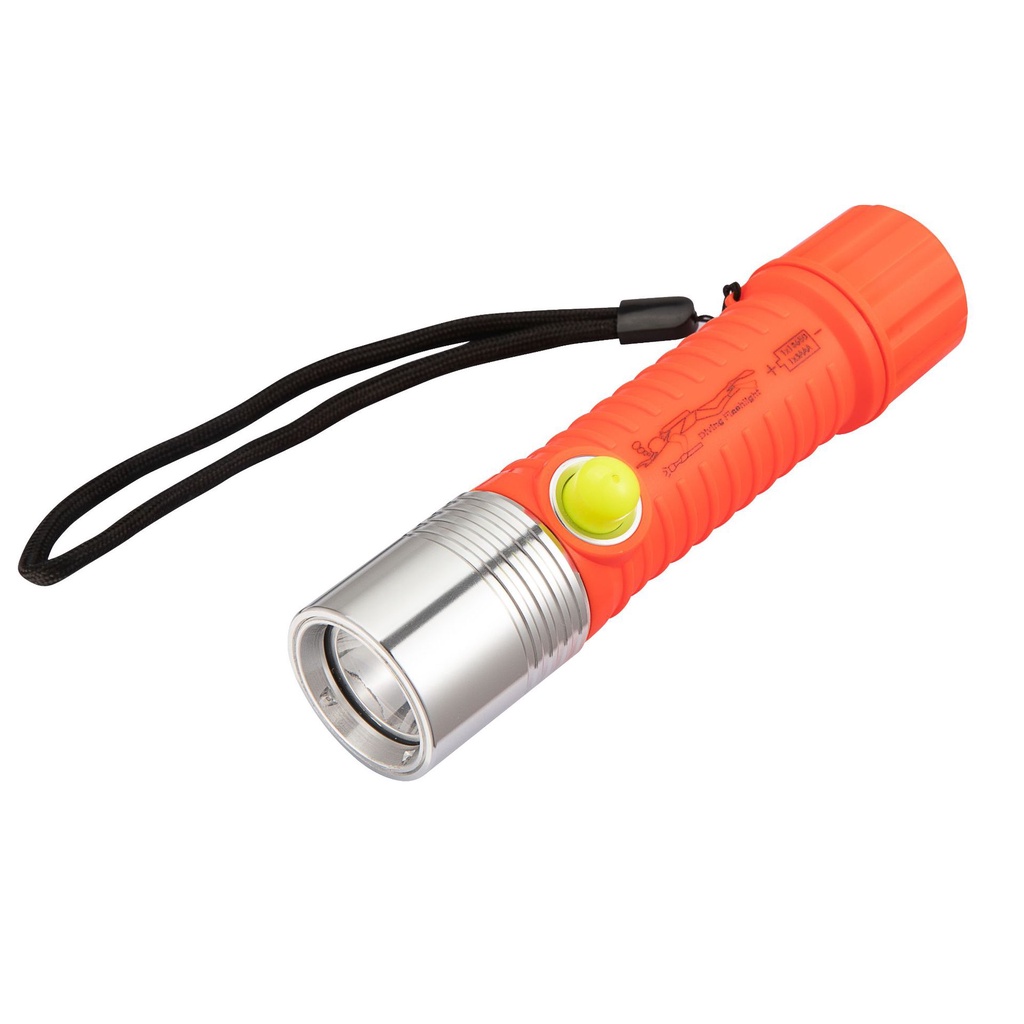 New Waterproof Diving Flashlight Button T6 LED Dive Scuba Light Torch ...