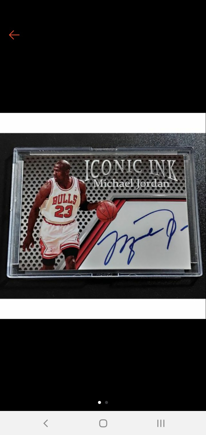 Michael Jordan Iconic Ink Facsimile Autograph Edition Custom Basketball ...