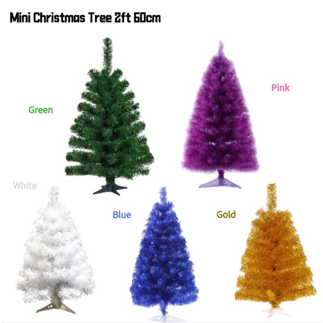 60CM Color Christmas Tree Mini Christmas Tree | Shopee Philippines