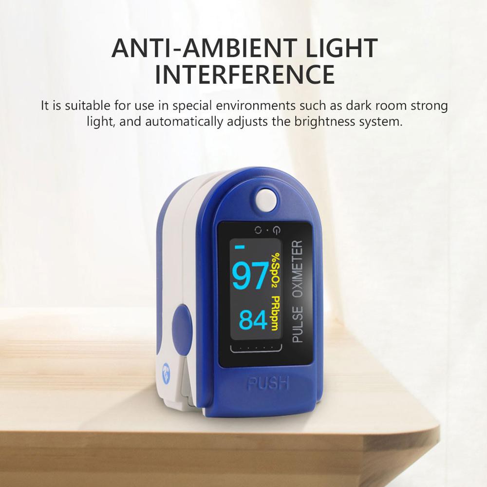 Finger Clip Pulse Oximeter Blood Oxygen Monitor Finger Pulse Heart Rate ...