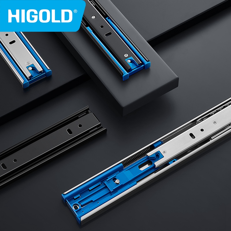 HIGOLD 1 Pair 400Mm-450Mm Drawer Slide Soft Closing Cabinet Corrosion ...