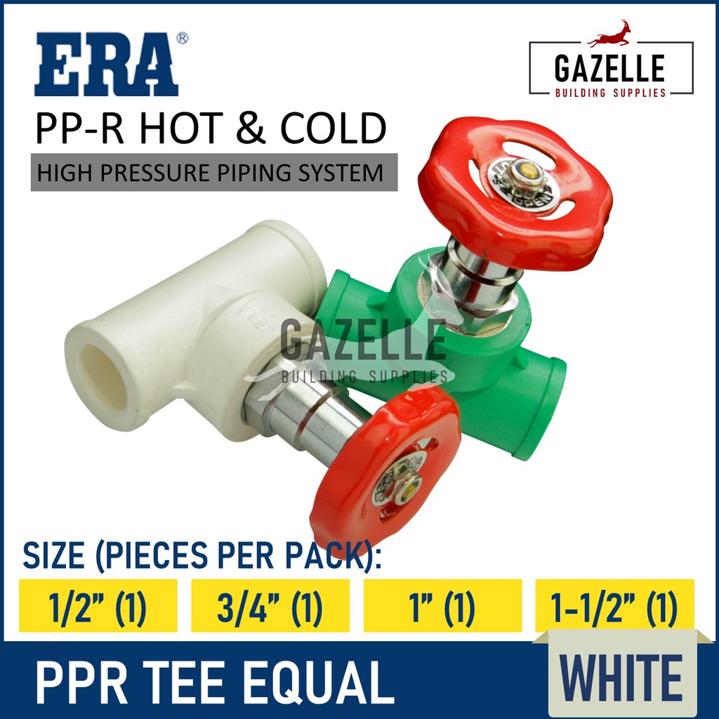 ERA PPR Fittings Fitting Stop Valve / Gate Valve - 1/2" / 3/4" / 1" / 1 ...