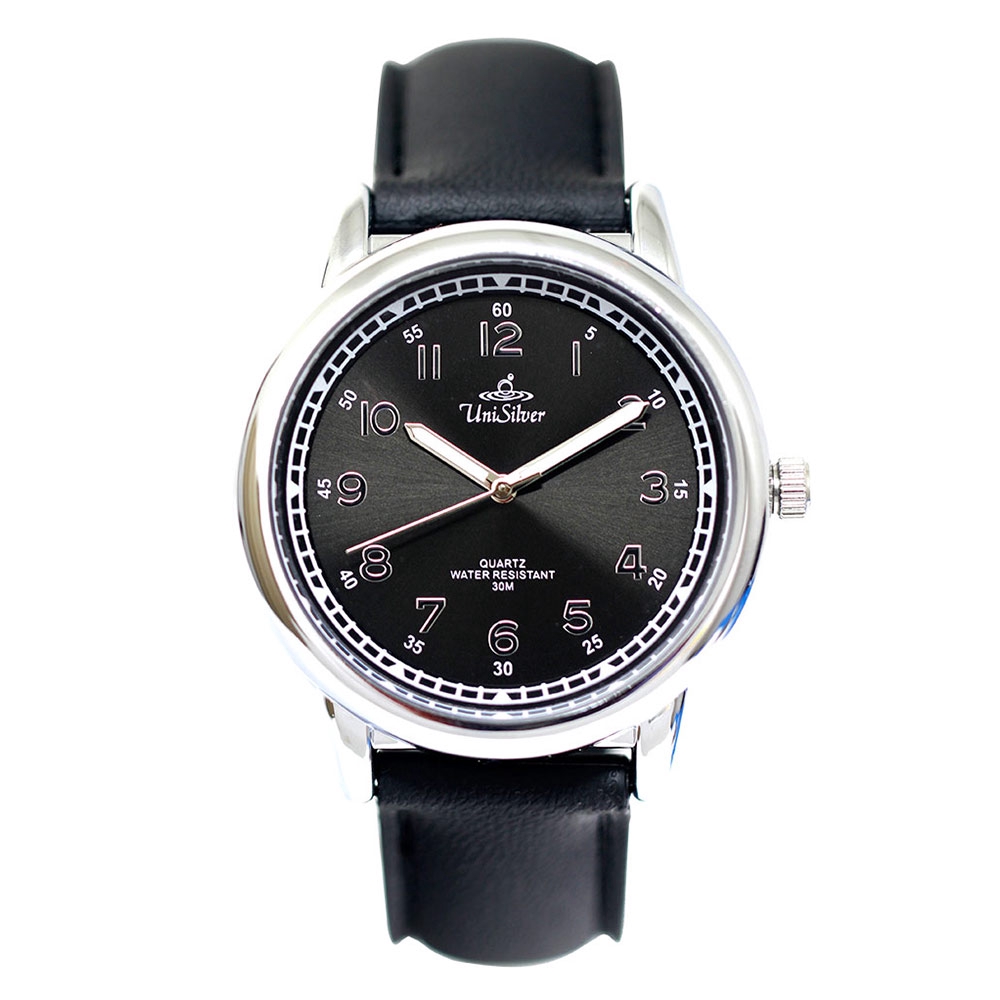 UniSilver TIME Sassa Dagdag OTTIMO Unisex Analog Metallic Black Rubber ...