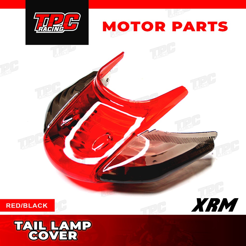 TPC MARTON TAIL LIGHT LENS W/ WINKER LENS XRM RED/ORANGE/BLACK | Shopee ...