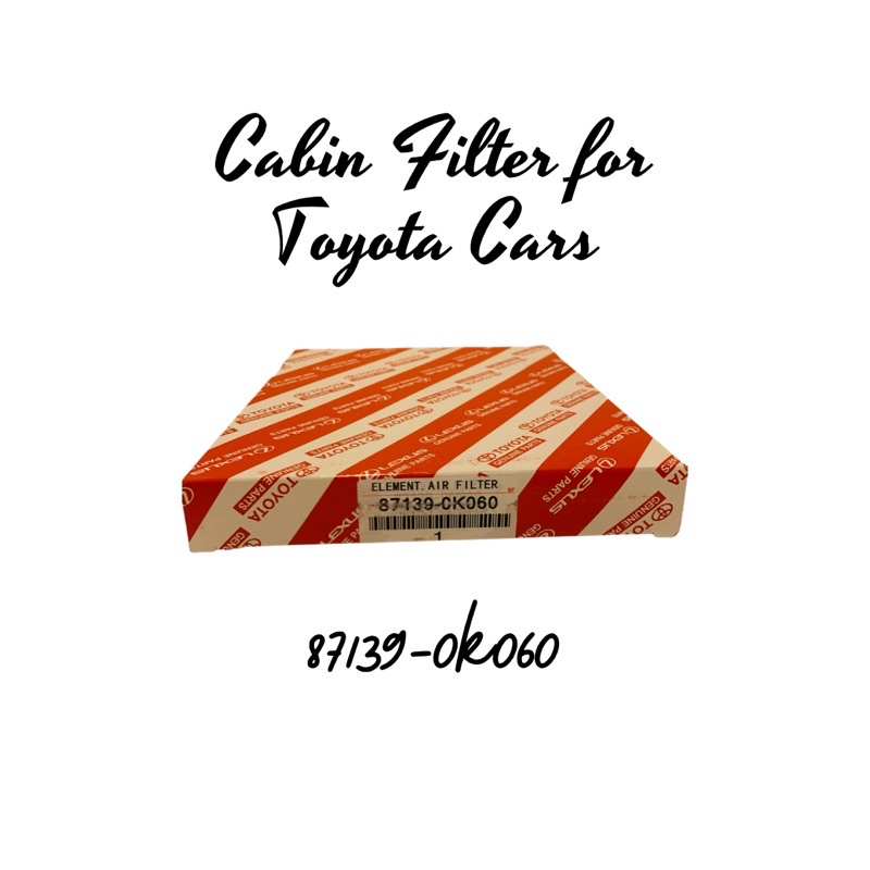 87139-0k060 Toyota Cabin Filter | Commuter | Grandia | Hiace | Fortuner ...