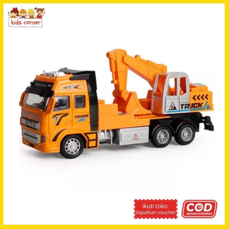 Toy diecast Toy Car truck beko Miniature truck excavator eskavator Gift ...