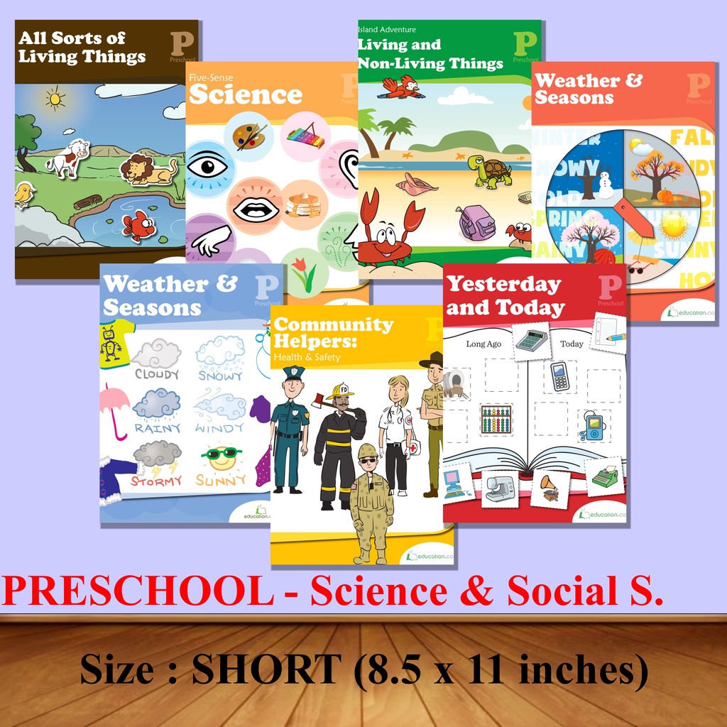 PRESCHOOL SCIENCE & SOCIAL STUDIES (Worksheets / Workbooks) | Shopee ...