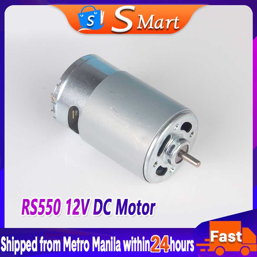 RS550 Motor DC 12V Bearing 21000RPM RS550 Large Torque Low Noise RPM DC ...
