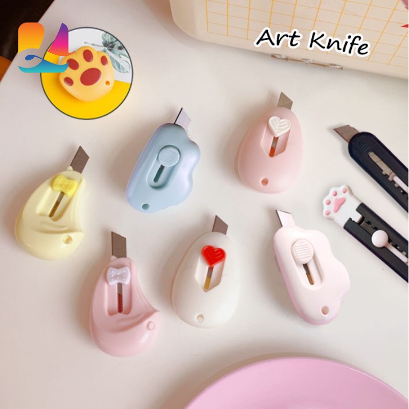 Cute Art Knife Mini Cutter utility Knife Stationary School Supplies ...