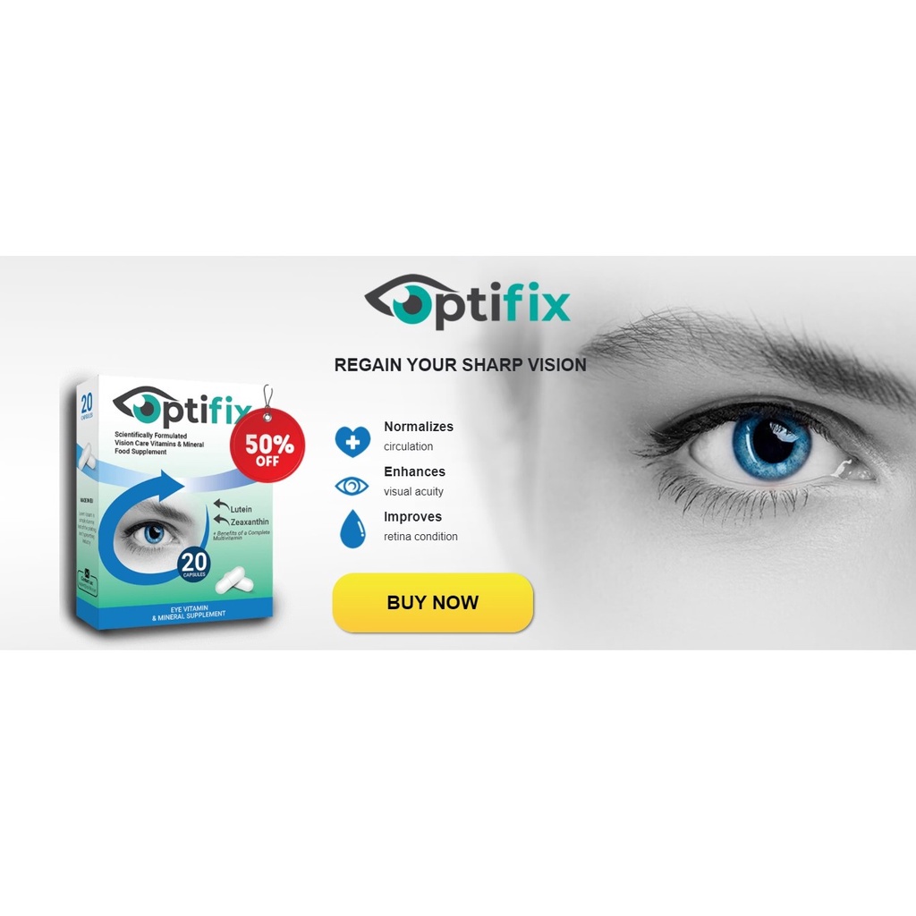 Original Optifix Regain your Sharp Vision 20 Capsules | Shopee Philippines