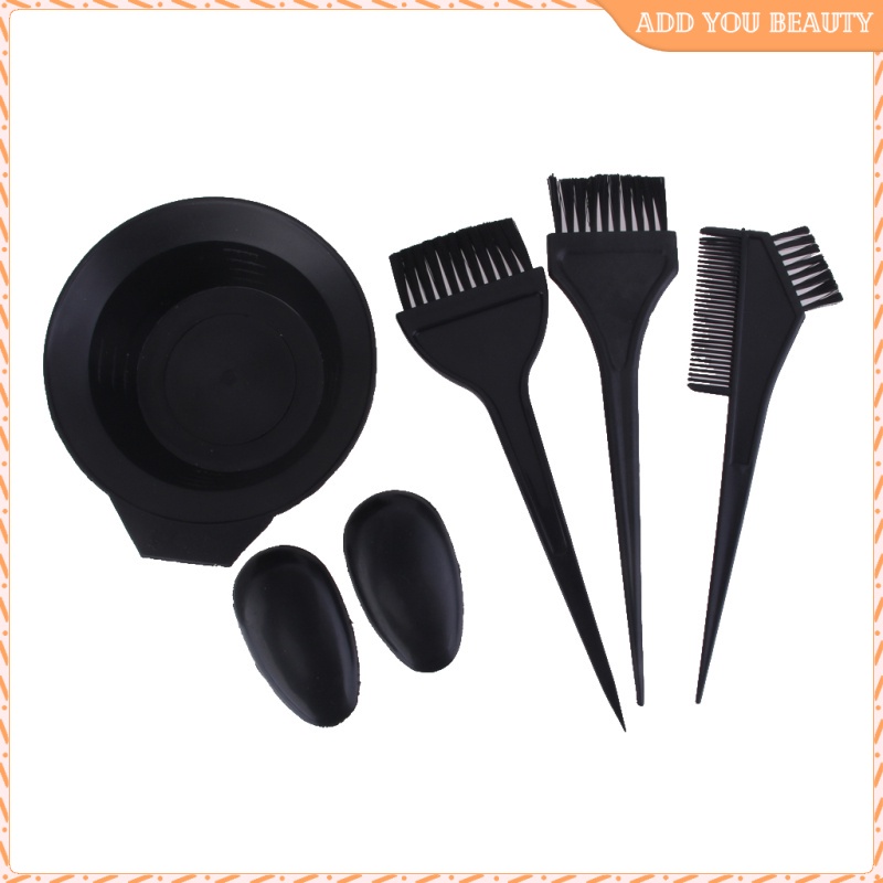 Salon Hair Dye Tint Bleach Mixing Bowl Comb Brush Set - Black | Shopee ...