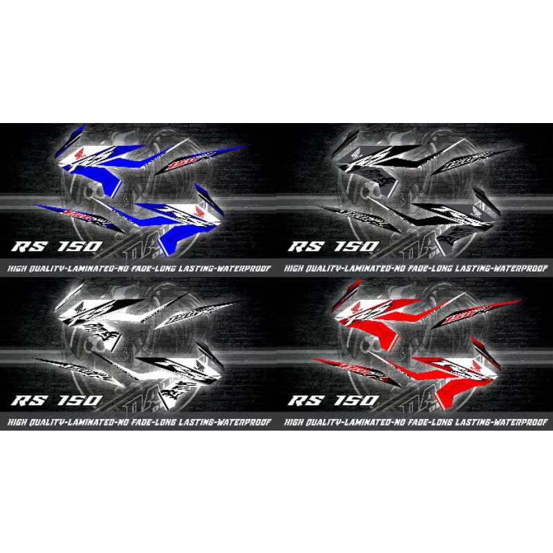 HONDA RS 150 FI DECAL STICKER (NEW DESIGN) presyo ₱495
