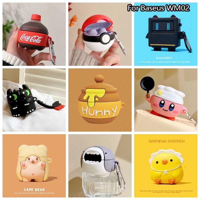 AH07 Baseus WM01 CASE / WM02 CASECASE New Silicone Case Cute Cartoon ...