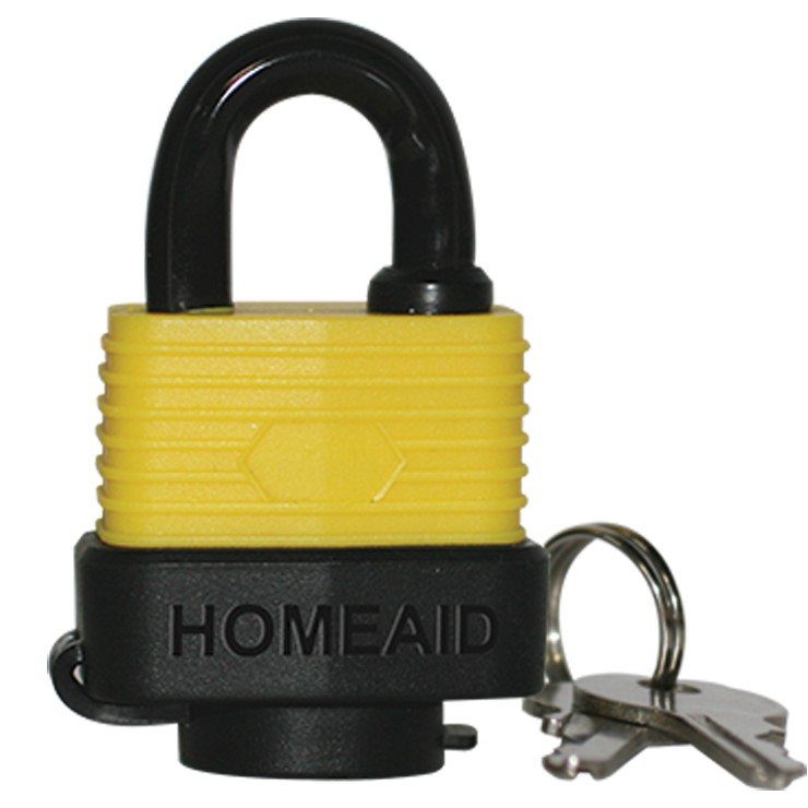 HOMEAID Laminated Padlock with Insolation 50mm Short Shackle | Shopee ...