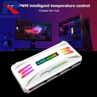COOLMOON RGB Controller 4Pin PWM 5V 3Pin ARGB Fan PC Case Remote ...