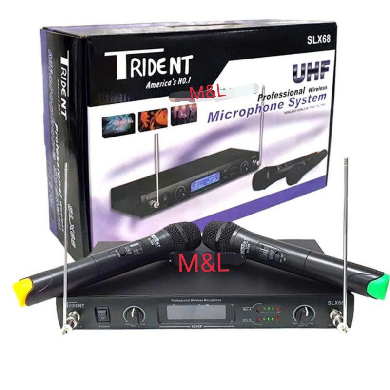 Trident SLX - 68 UHF Professional Wireless Microphone System | Shopee ...