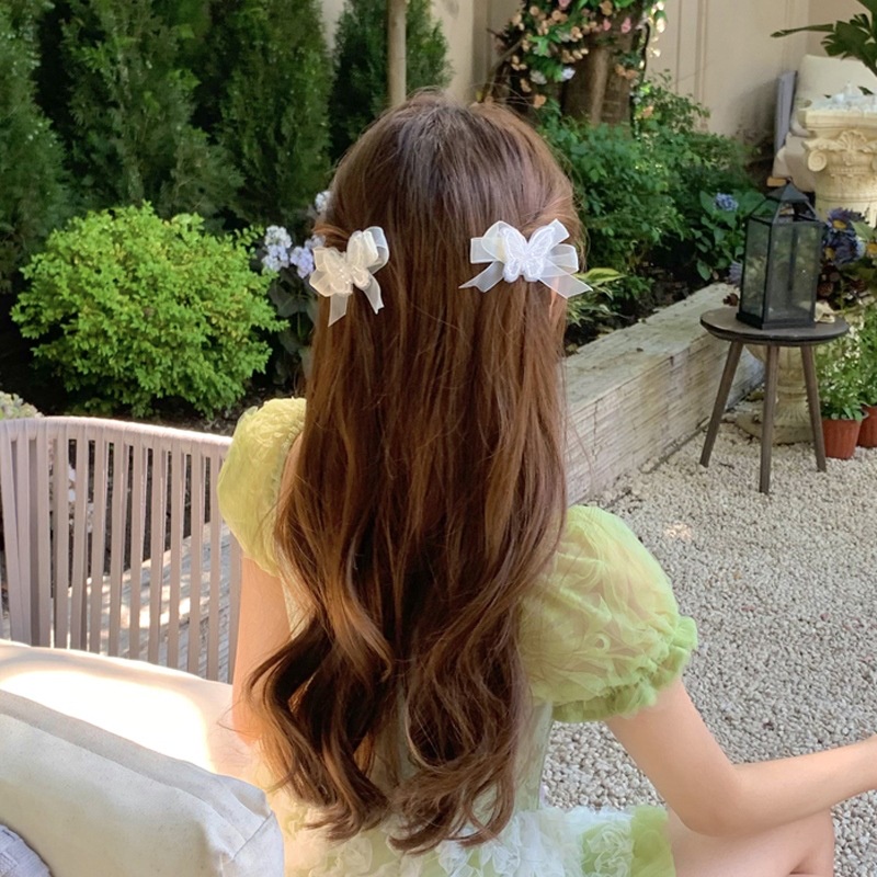 (1pcs) Ribbon Butterfly Headdress Hair Clip 2022 Girl All-Match Sweet ...