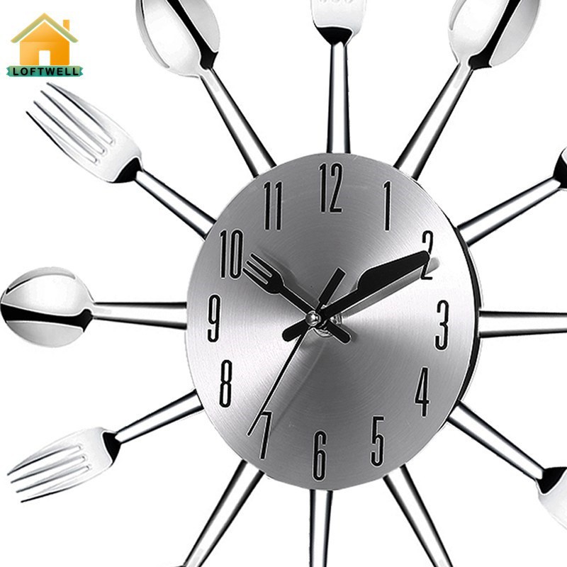 (In stock)Stainless steel kitchen restaurant wall clock | Shopee ...