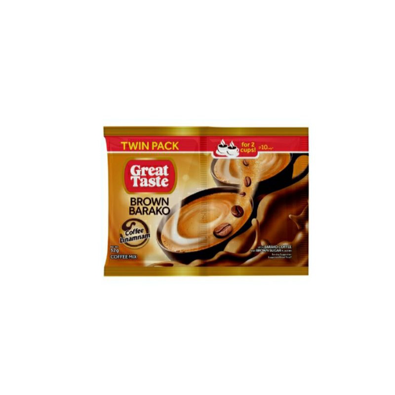 Great Taste Brown Barako Twin Pack ( 52g x 10s ) | Shopee Philippines