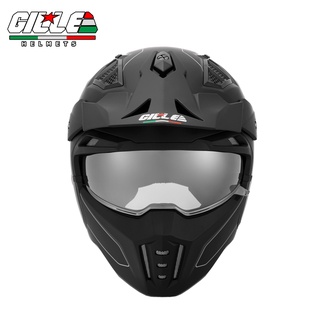 Gille Squadron Solid Helmet Full Face Dual Sports convertible to Half ...