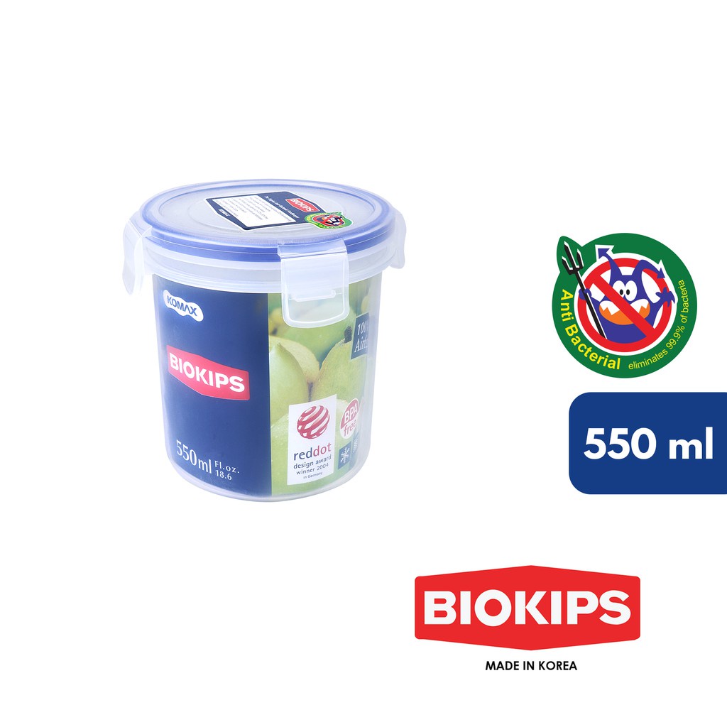 Biokips Round Food Storage Container 550ml | BPA Free | 100% Airtight ...